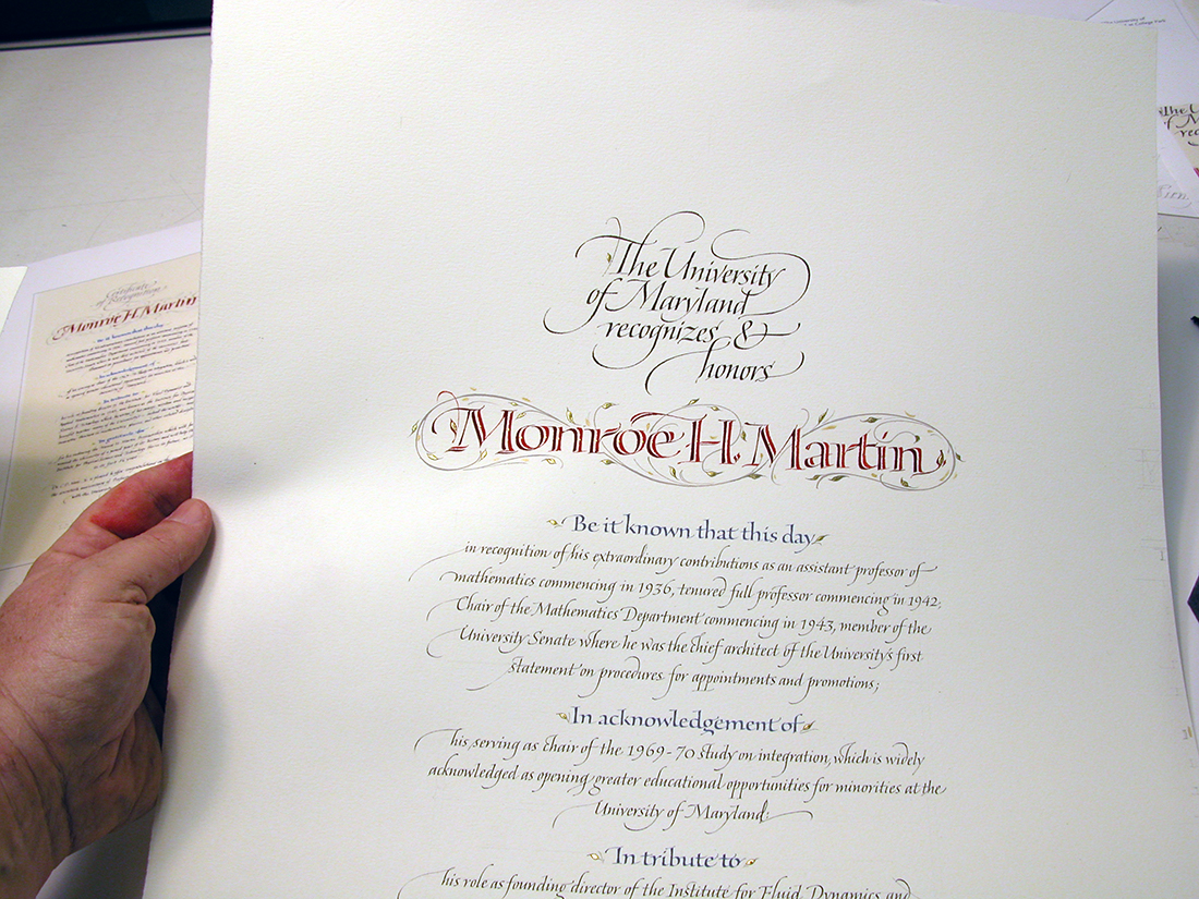 Resolutions-Documents that honor the word. Beautiful calligraphy